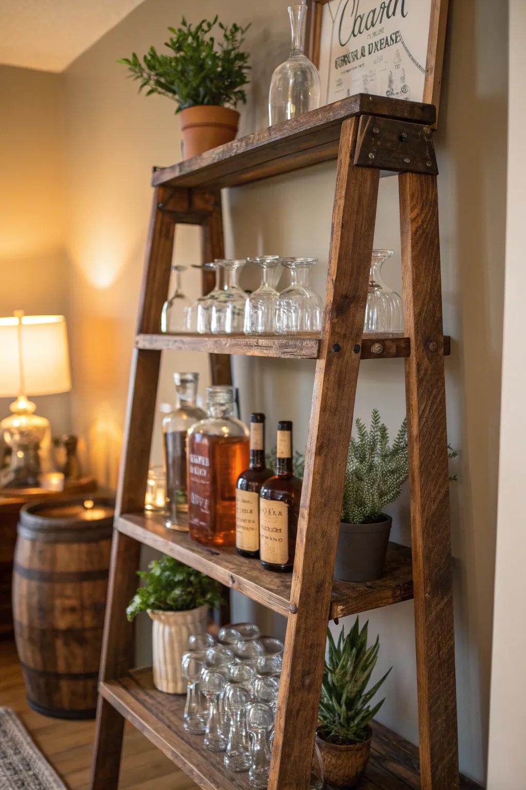 9+ Stylish Ladder Shelf Bar Ideas for Your Home - Alderlight