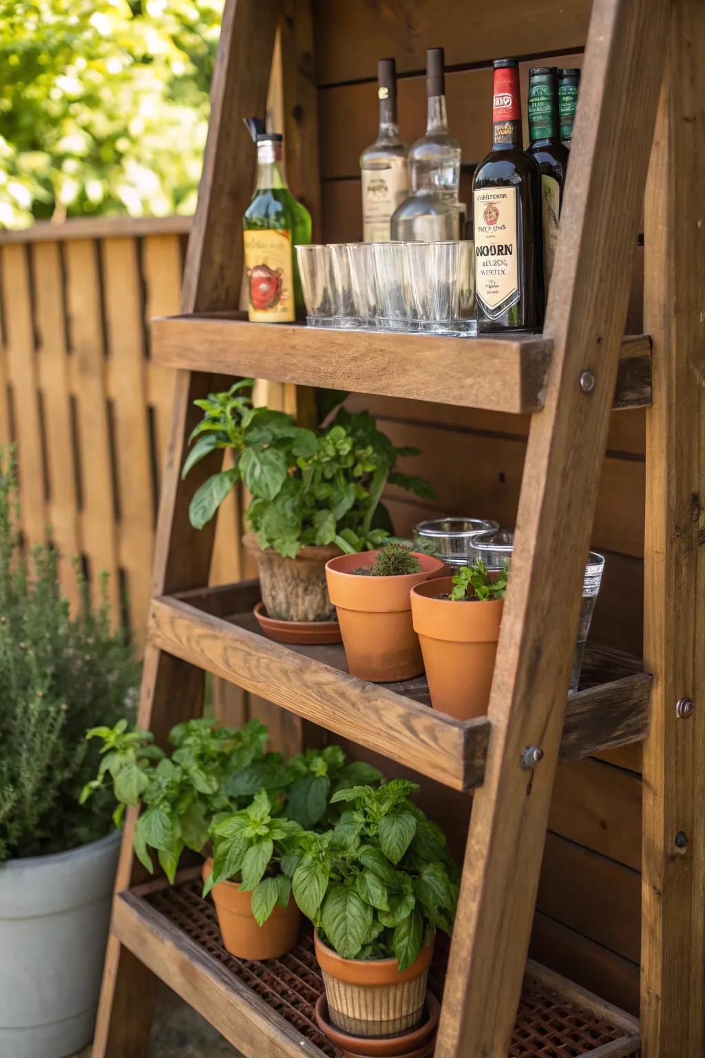 9+ Stylish Ladder Shelf Bar Ideas for Your Home - Alderlight